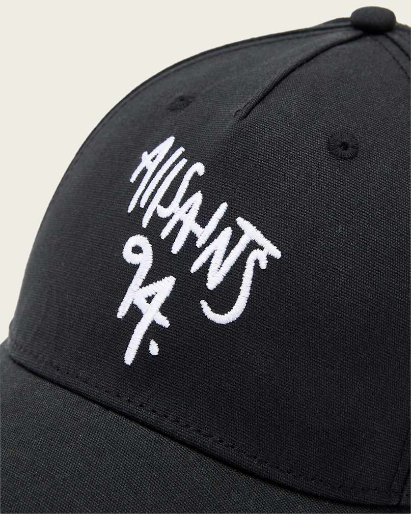 Spray Logo Baseball Cap BLACK/CHALK WHITE | ALLSAINTS